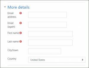 Creating a New Account – Help