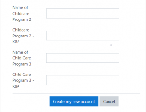 Creating a New Account – Help