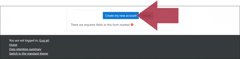 Creating a New Account – Help