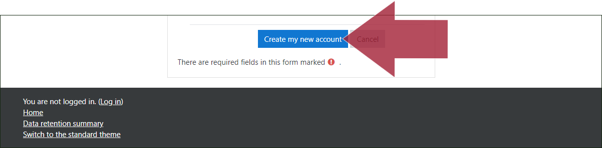 Creating a New Account – Help