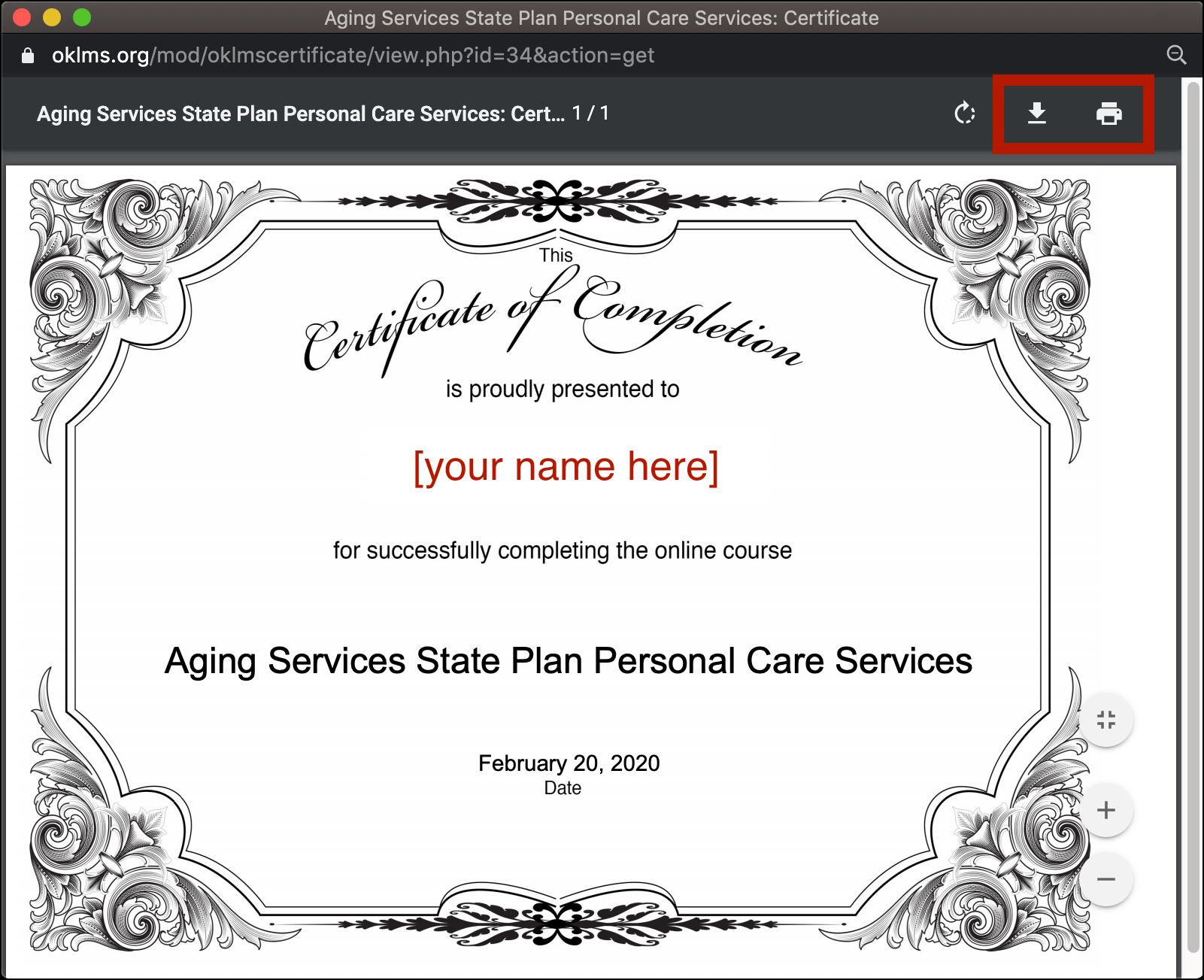 Certificates – Help